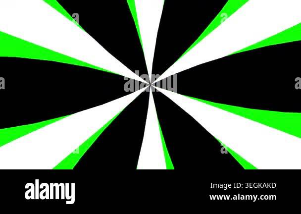 Hypnotic Green White Black Radial Lines Abstract Background Looping ...