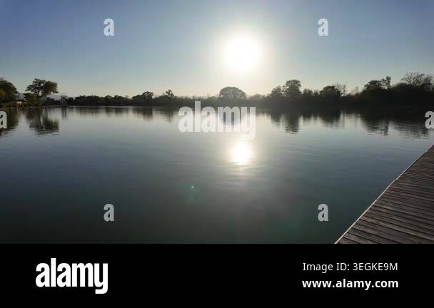 Amazing Sunset view of Rowing Venue in city of Plovdiv, Bulgaria Stock ...