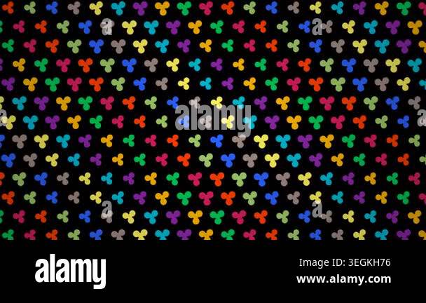 Colorful abstract pattern with mesmerizing changing three lobed shapes ...
