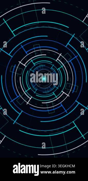 Digital Tech Tunnel Abstract Background Loop Animation Stock Video ...
