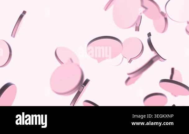 background of pink and white balloons with glitter Stock Video Footage ...