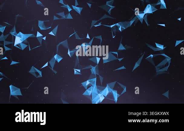 3 d rendering of blue abstract technology background Stock Video ...