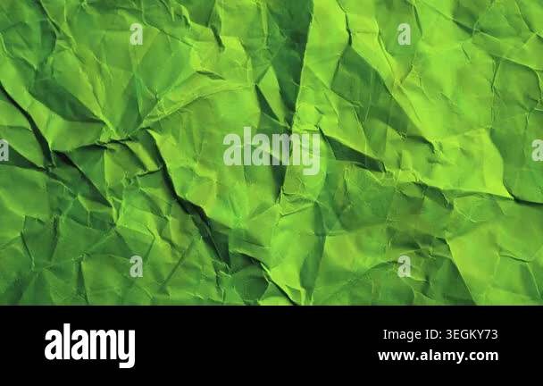 Crumpled green paper texture, close-up view Stock Video Footage - Alamy