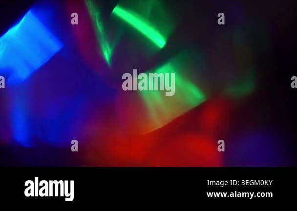 A stock video capturing abstract colorful light trails and glowing ...