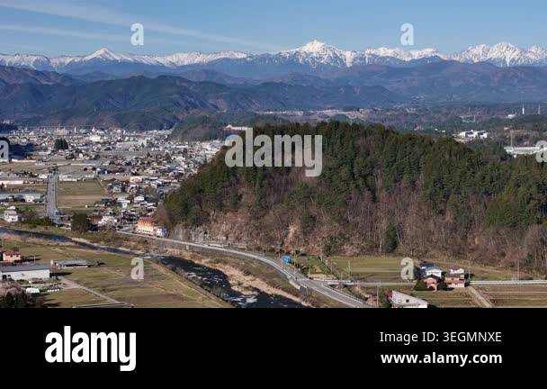Scenic view of mountains and valley landscape Stock Video Footage - Alamy