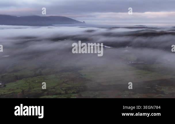 Aerial view of Summy Lake by Portnoo, Ireland Stock Video Footage - Alamy