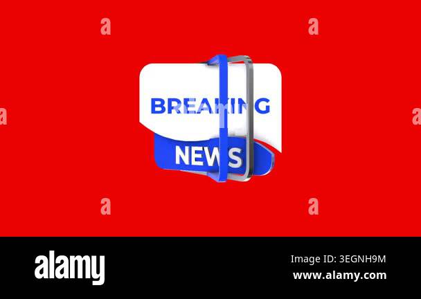 Breaking News Red Background Animation | 3D Urgent News Logo Intro ...