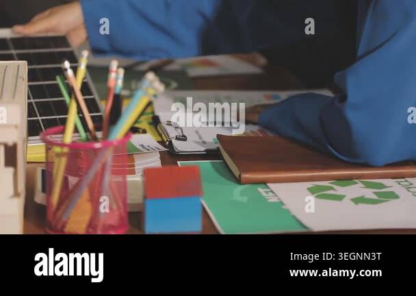 close up of hand holding wooden pencil Stock Video Footage - Alamy