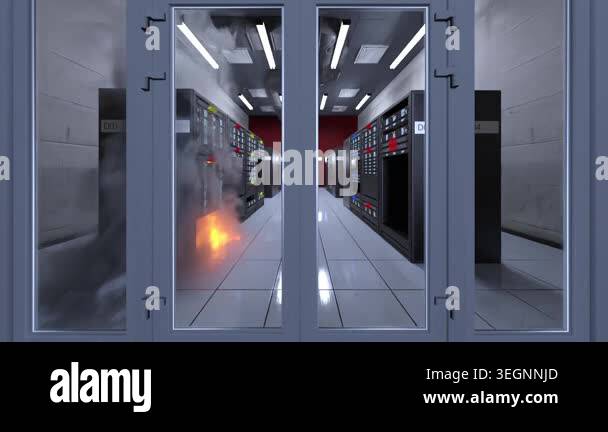 3D rendering of the server room Stock Video Footage - Alamy