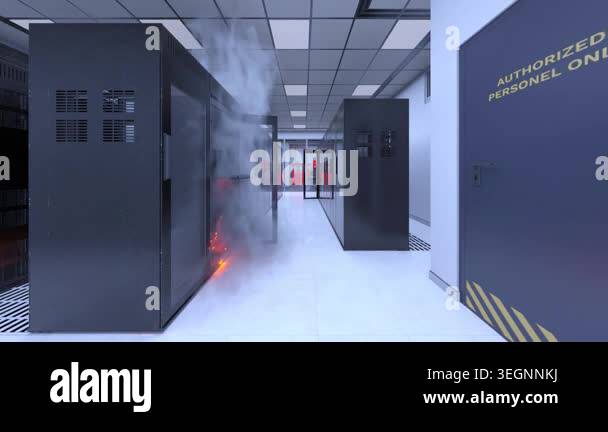3D rendering of the server room Stock Video Footage - Alamy