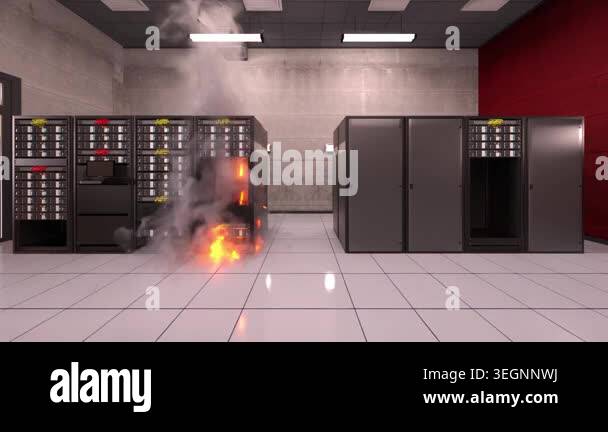 3D rendering of the server room Stock Video Footage - Alamy