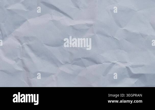 Crumpled White Paper Stop Motion Background with Copy Space Loop. Paper ...