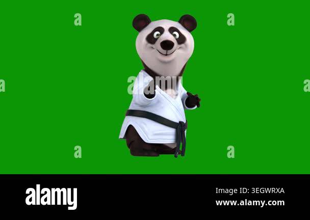 3 d rendering of a panda on white background Stock Video Footage - Alamy