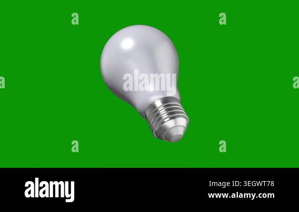 green energy bulb isolated on a gray background Stock Video Footage - Alamy