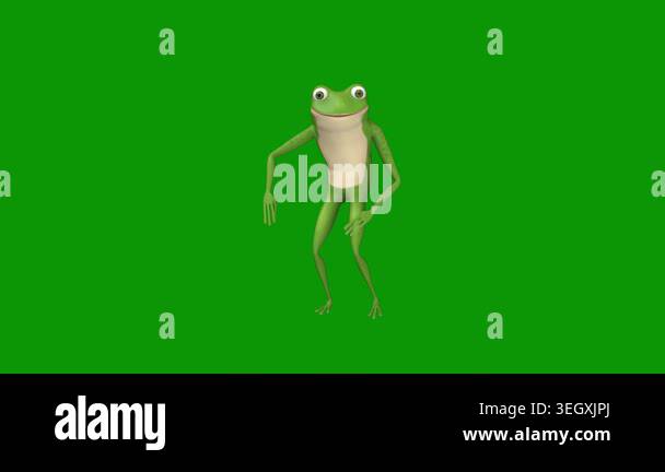 funny green frog 3 d illustration Stock Video Footage - Alamy