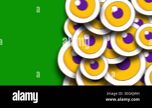 a lot of yellow and green pills on a white background, top view, flat ...