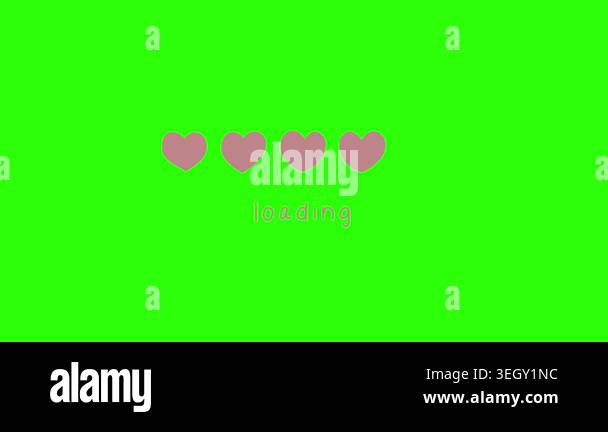 Animated video heart loading counter bar game process progress computer ...