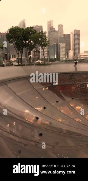 9 August 2025, Singapore: Rain Oculus is a giant acrylic water ...