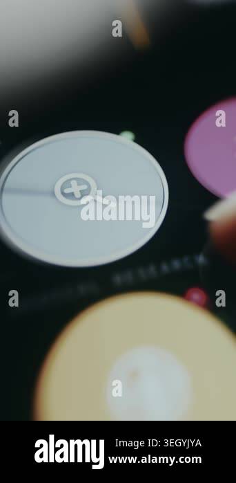Medical research icon featuring a magnifying glass Stock Video Footage ...