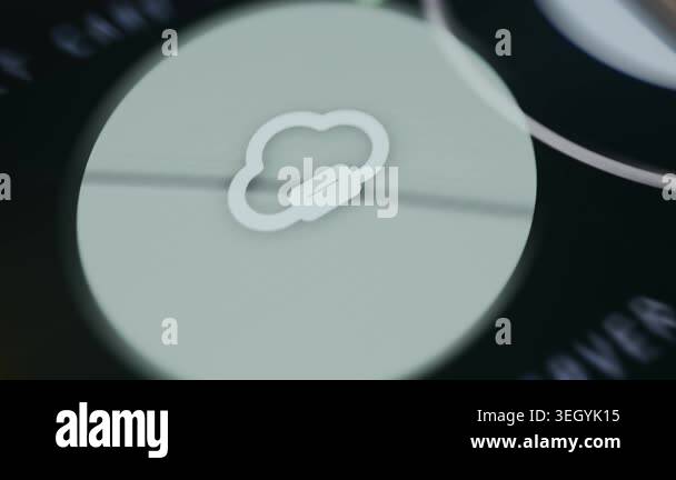 Cloud icon labeled Cloud Server Stock Video Footage - Alamy