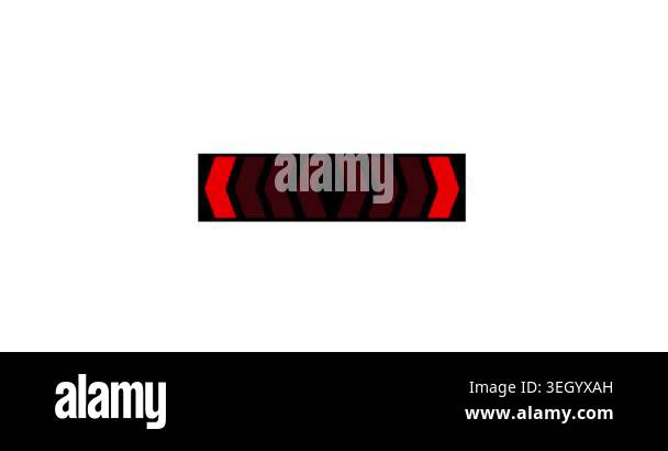 Road Direction Red arrow reflectors glowing in Red Stock Video Footage ...