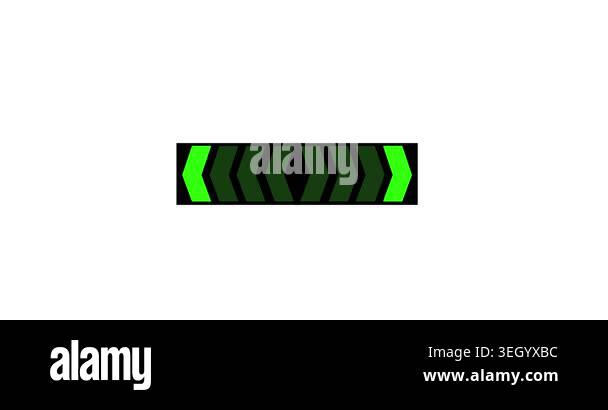 Road Direction Signal Glowing in Green arrow reflectors Stock Video ...