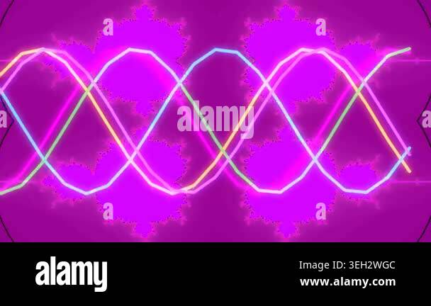 abstract neon glowing geometric background. dark and light and shiny ...