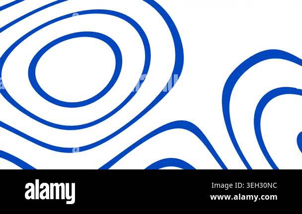 Dynamic abstract animation featuring flowing blue lines on a clean ...