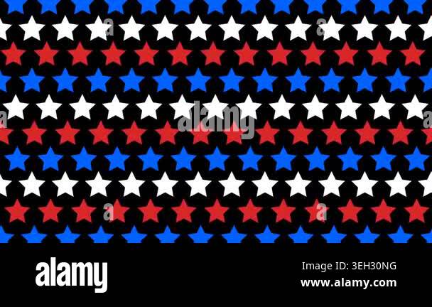 A seamless looping background featuring rows of red, white, and blue ...