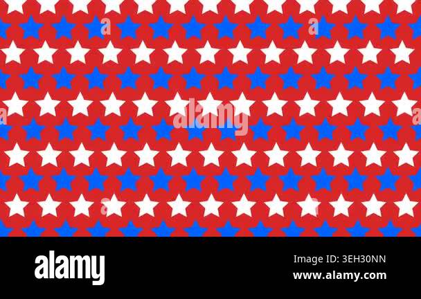 A vibrant and patriotic looping background featuring a repeating ...