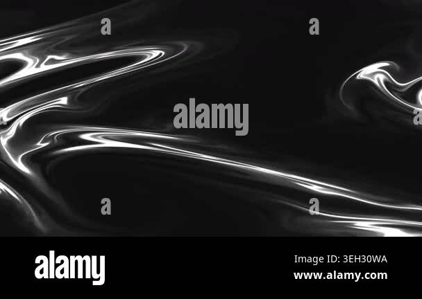 Dynamic black and white liquid swirls create an elegant, flowing ...
