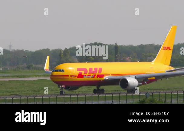 ALMATY, KAZAKHSTAN - MAY 11, 2024: Cargo aeroplane Boeing 767 of DHL ...
