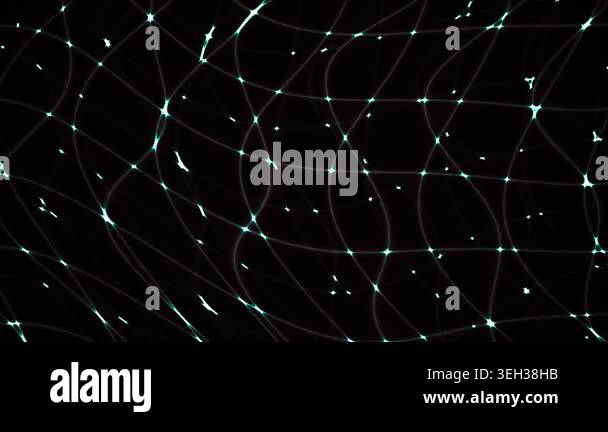 Glowing white lines and dots on black Stock Video Footage - Alamy