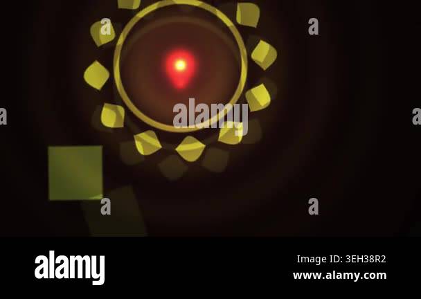 Glowing red light in dark background Stock Video Footage - Alamy