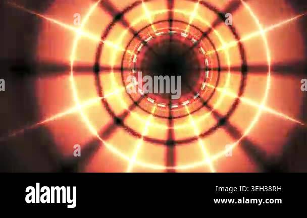 Animated glowing target light effect with concentric circles and lines ...
