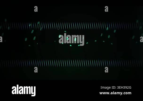Glowing green particles on dark screen Stock Video Footage - Alamy
