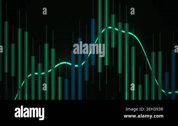 Animated green stock market graph trends Stock Video Footage - Alamy