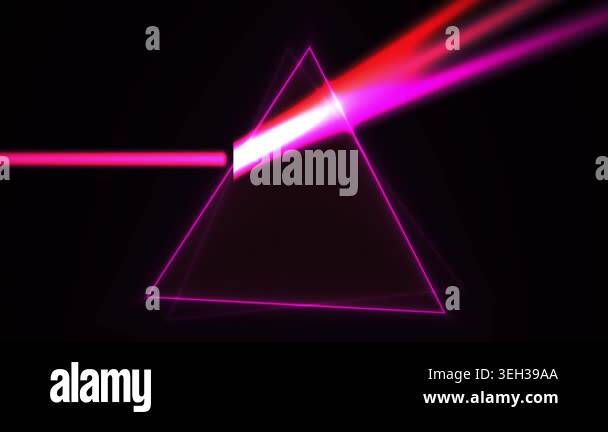 A laser beam passes through a triangular prism Stock Video Footage - Alamy