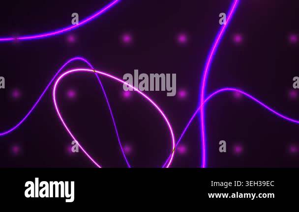 Glowing neon lights in dark background Stock Video Footage - Alamy