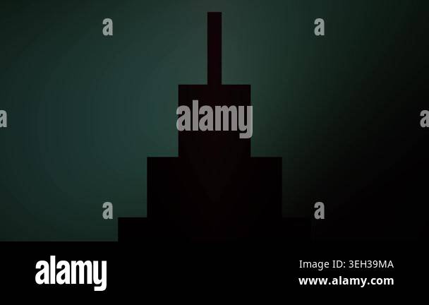 Silhouette of a dark building Stock Video Footage - Alamy