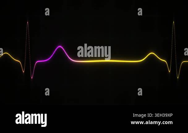 ECG heart rhythm monitor pulse wave animation Stock Video Footage - Alamy