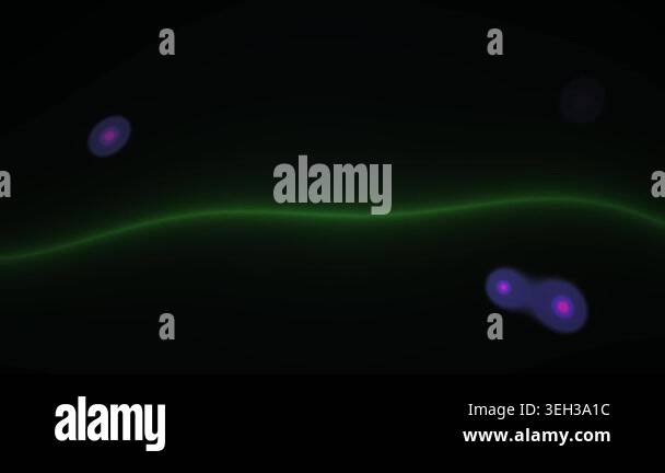 Cells glowing under fluorescent microscope Stock Video Footage - Alamy
