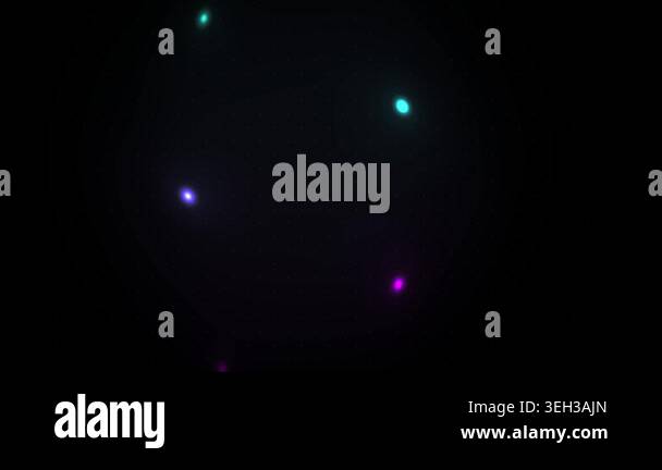 Glowing colorful dots on a dark background Stock Video Footage - Alamy