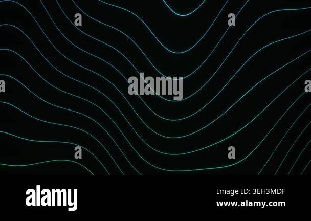 Black background with green wavy lines Stock Video Footage - Alamy