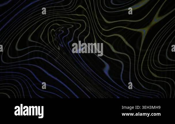 Black background with yellow and blue wavy lines Stock Video Footage ...