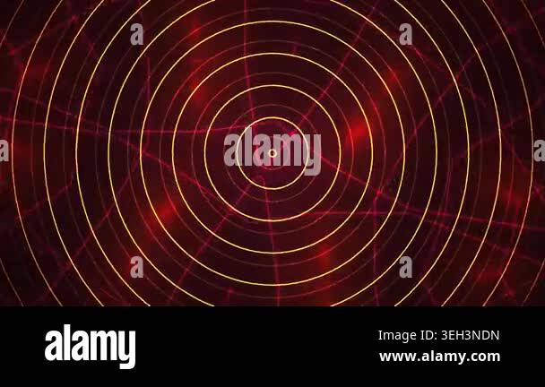 A series of red and gold concentric circles Stock Video Footage - Alamy