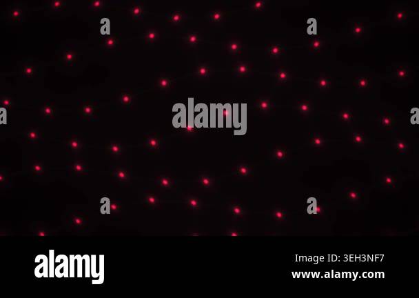 A pattern of small red dots on a black background Stock Video Footage ...