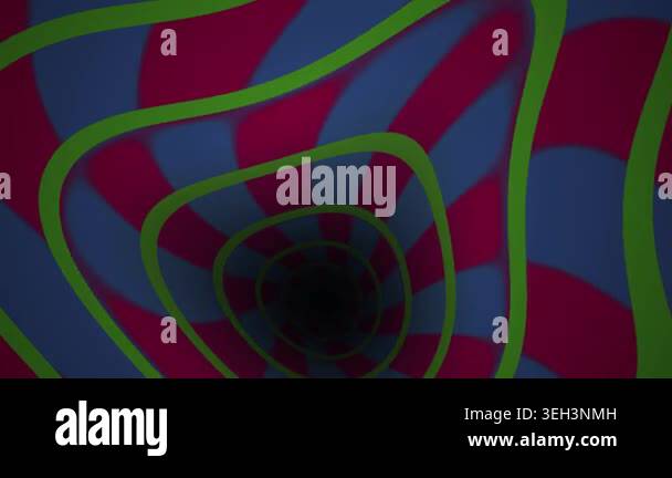 A colorful abstract background with swirling green lines on a red and ...