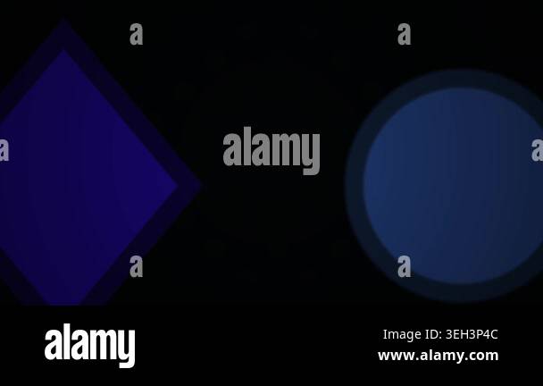 Dark blue diamond and circle shapes Stock Video Footage - Alamy