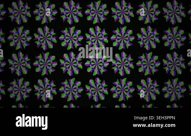 A repeating pattern of colorful flowers on a black background Stock ...